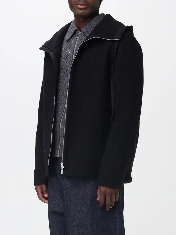 JIL SANDER Virgin Wool Zip-up Hooded Sweatshirt