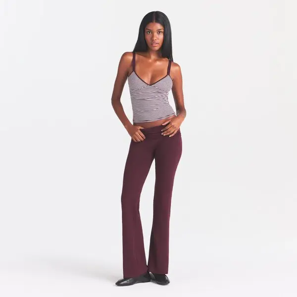 SKIMS Cotton Jersey Foldover Pant - Currant