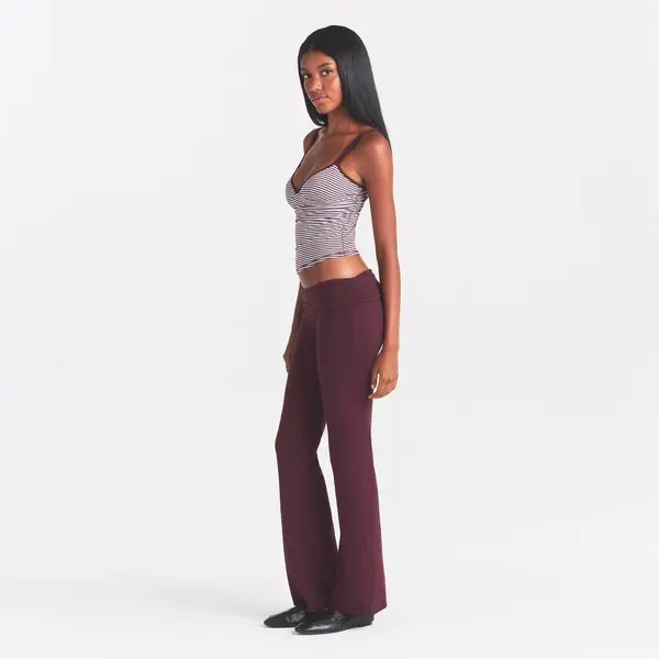 SKIMS Cotton Jersey Foldover Pant - Currant