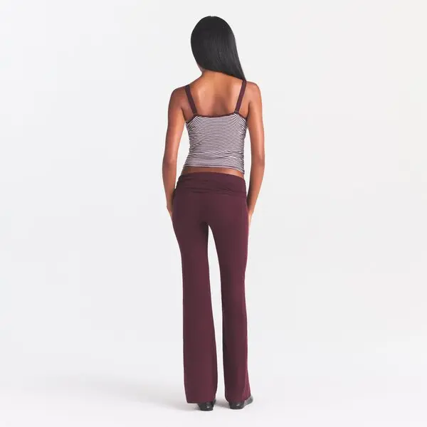 SKIMS Cotton Jersey Foldover Pant - Currant