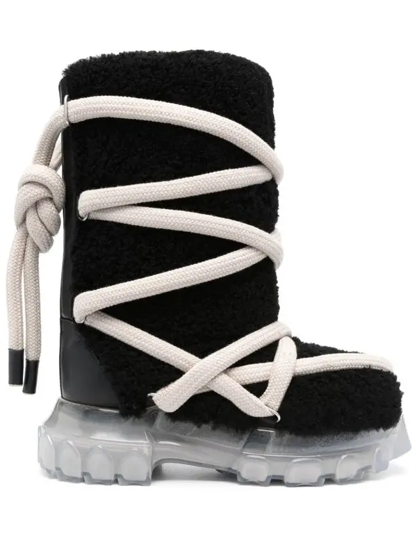 Buy Rick Owens Lunar Tractor Calf-length Boots - Black At 32% Off