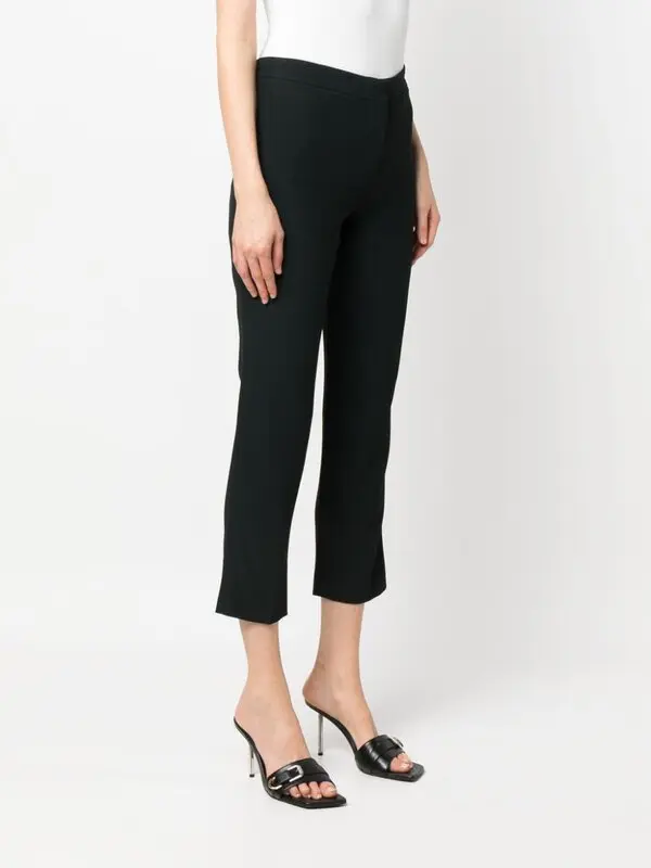 Alexander McQueen Cropped Straight-leg Trousers - Black