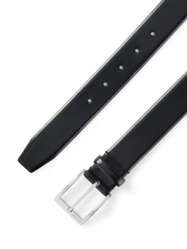 BOSS Logo-engraved Buckle Leather Belt