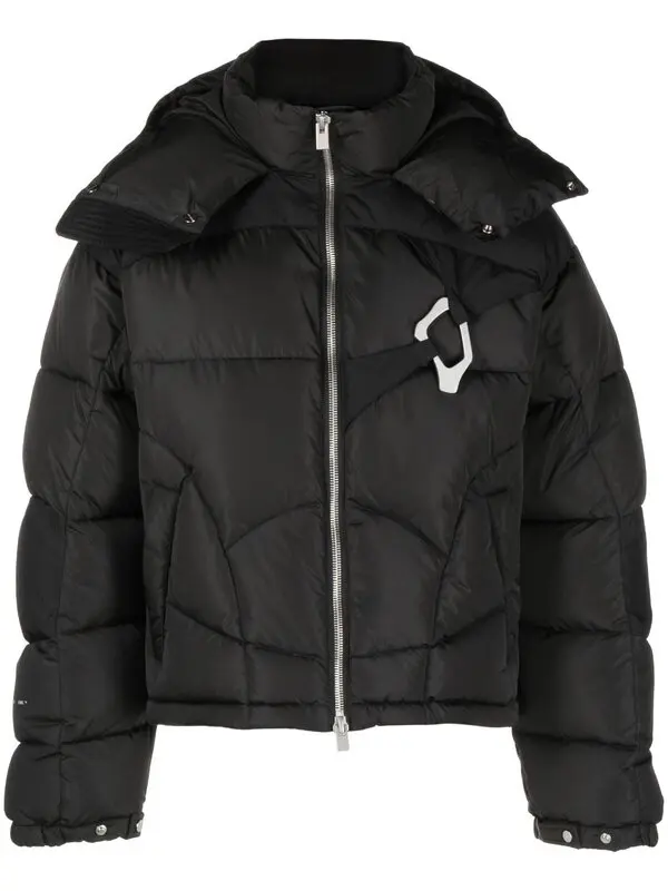 Heliot Emil The Abstract Zip-Up Down Jacket In Black - 56% Off