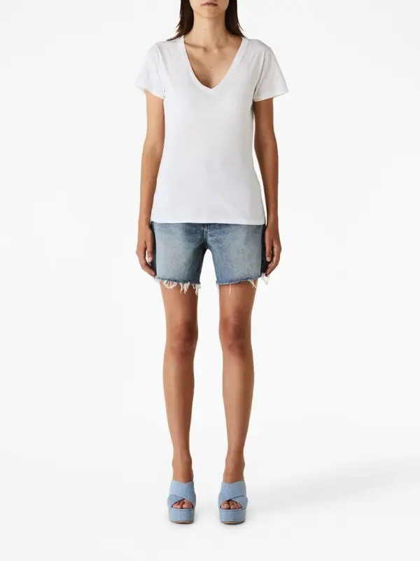 NILI LOTAN V-neck Cotton T-shirt