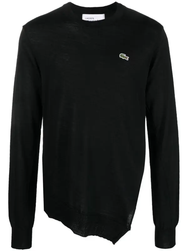 Comme Des Garçons X Lacoste Logo-embroidered Wool Jumper