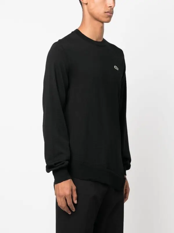 Comme Des Garçons X Lacoste Logo-embroidered Wool Jumper