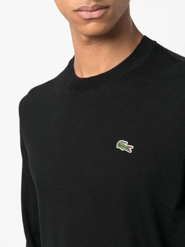 Comme Des Garçons X Lacoste Logo-embroidered Wool Jumper