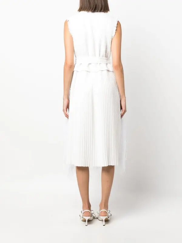 Huishan Zhang Feather-trim Tweed Dress