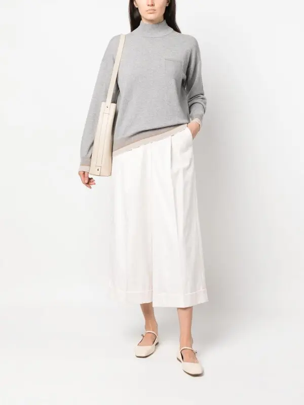 Peserico High-waisted Cropped-leg Trousers