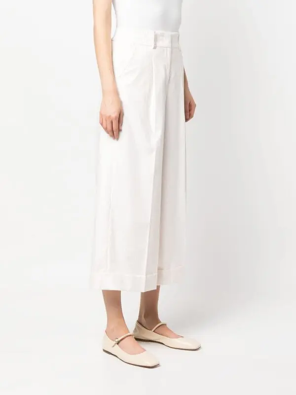 Peserico High-waisted Cropped-leg Trousers
