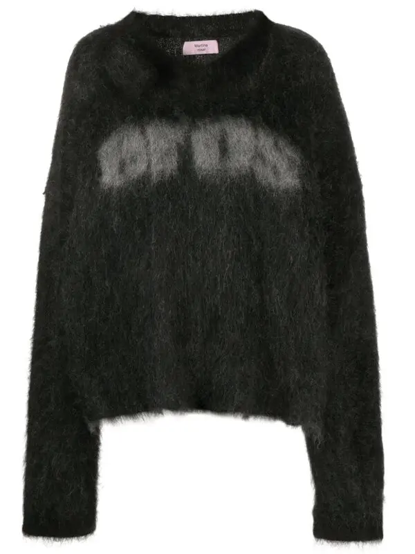 Martine Rose Jacquard Mohair-blend Jumper - Grey