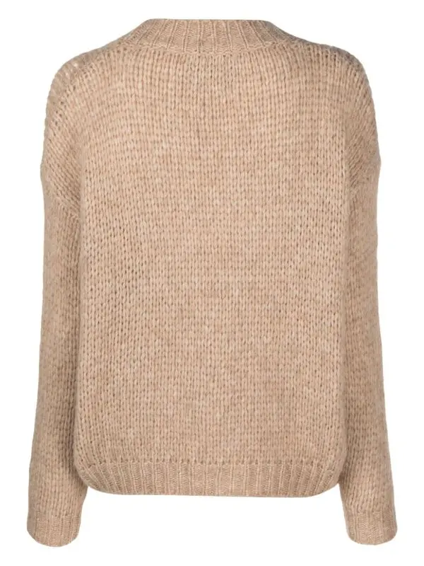 ROBERTO COLLINA V-neck Alpaca Wool-blend Cardigan