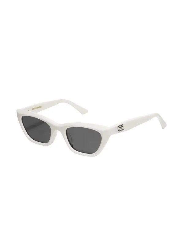 Gentle Monster Oboe Cat-Eye Sunglasses White Editorialist