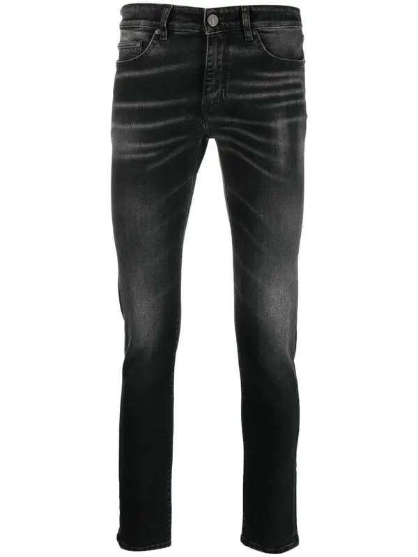 PT TORINO Logo-patch Skinny Jeans - Black