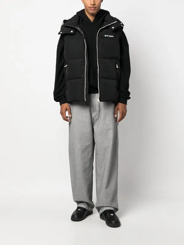 Palm Angels Logo-embroidered Puffer Gilet