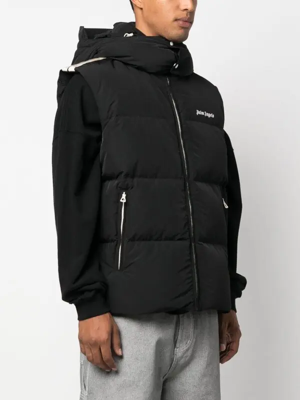 Palm Angels Logo-embroidered Puffer Gilet