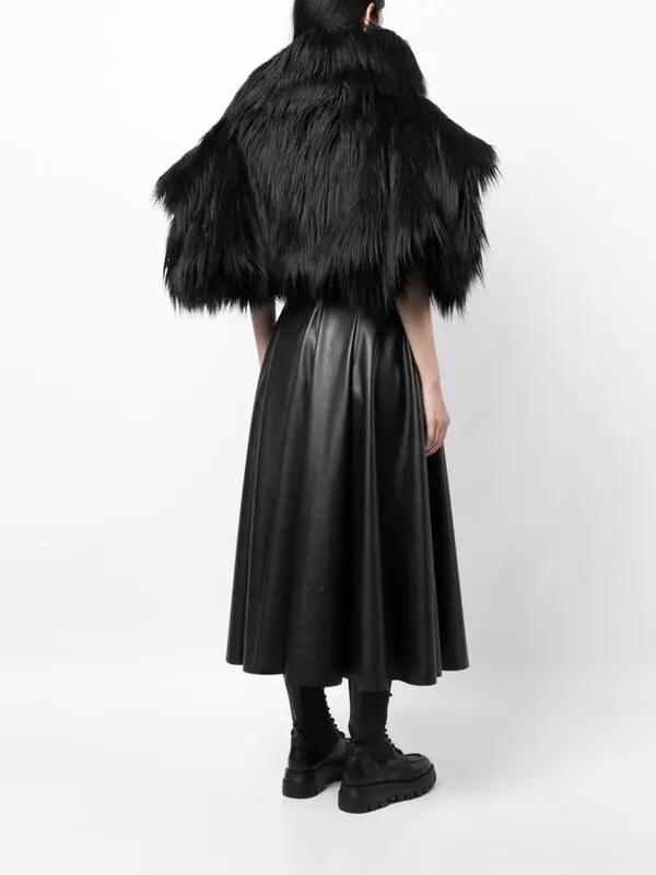 Comme Des Garçons Faux-fur Cropped Cape