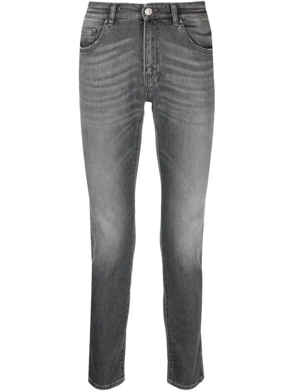 PT TORINO Mid-rise Slim-cut Jeans - Black