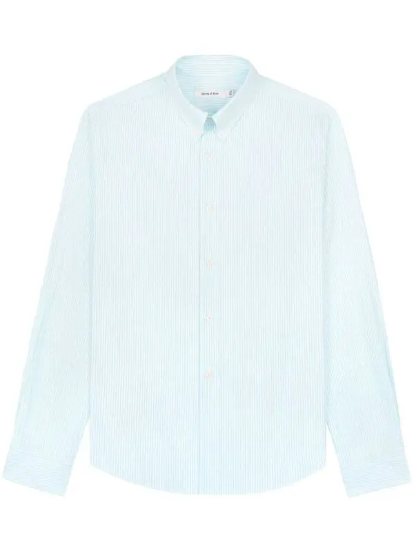 Sporty & Rich Oxford Logo-embroidered Shirt