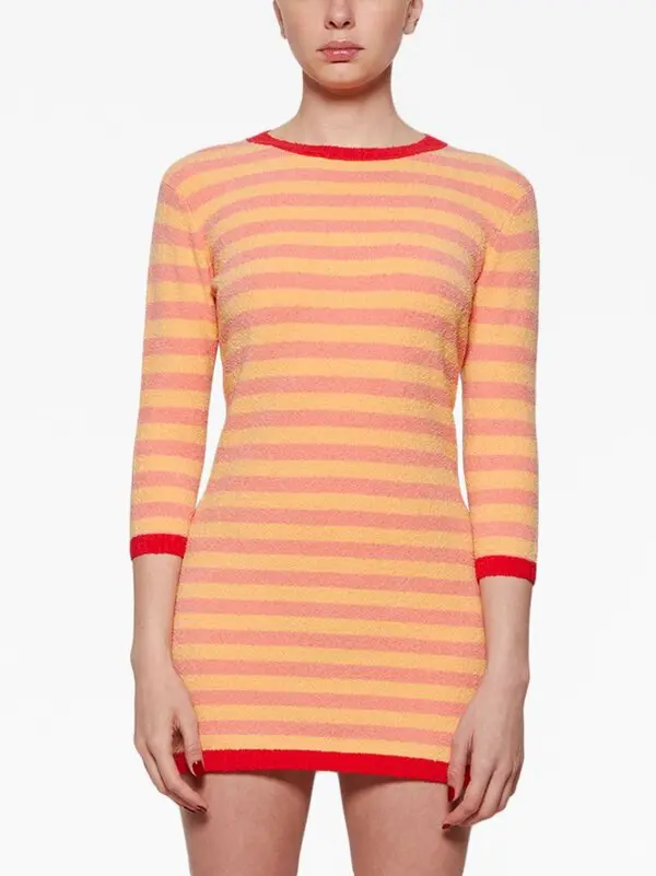 Alexandra Golovanoff Striped Knitted Minidress