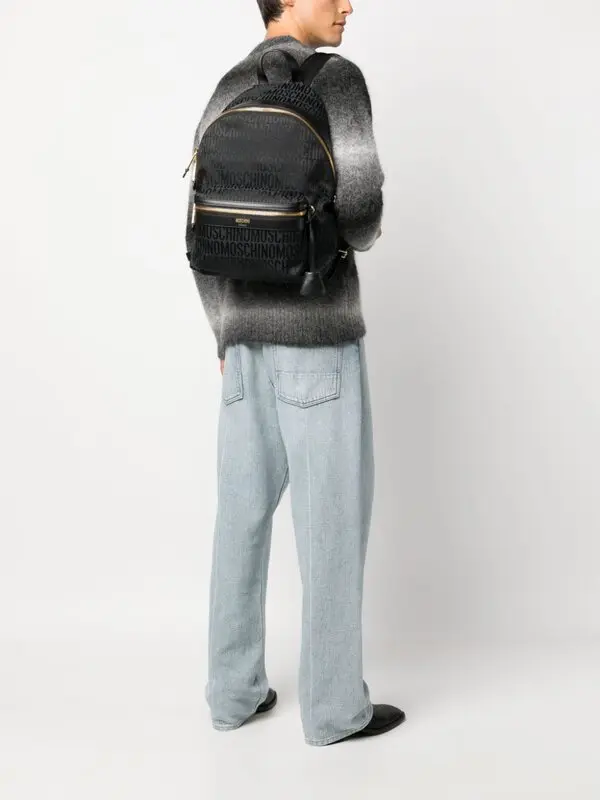 Moschino Monogram Jacquard Backpack