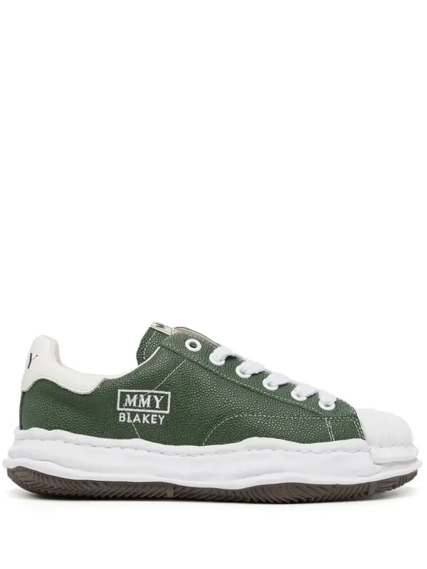 Mihara Yasuhiro Blakey Leather Sneakers - Green
