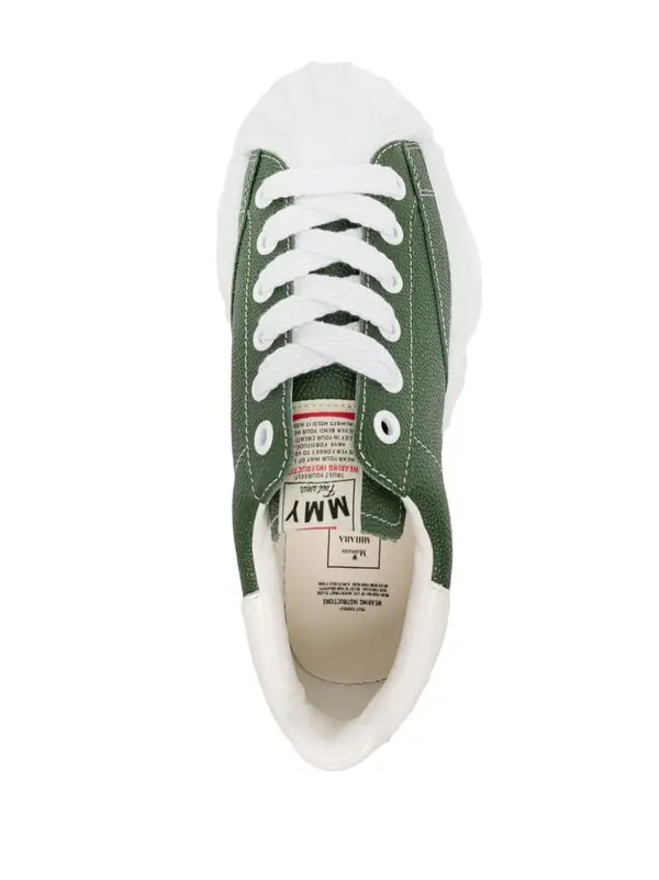 Mihara Yasuhiro Blakey Leather Sneakers - Green