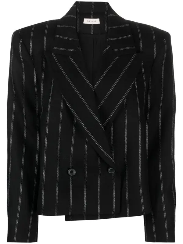 THE MANNEI Striped Wool Blazer