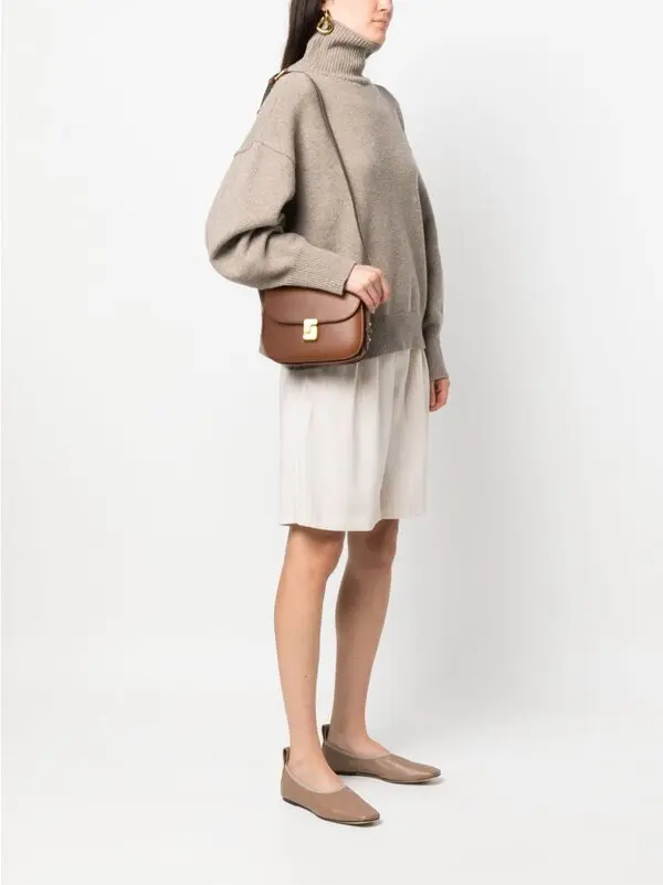 Soeur Bellissima Leather Crossbody Bag - Brown