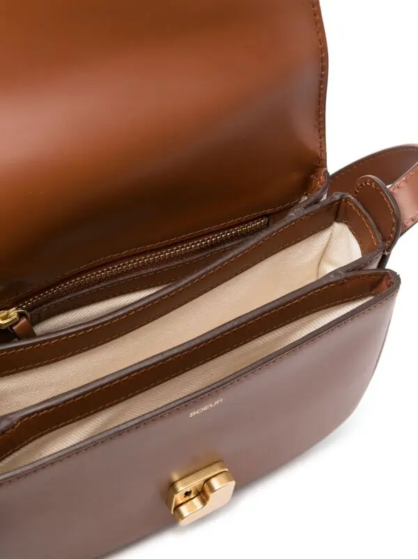 Soeur Bellissima Leather Crossbody Bag - Brown