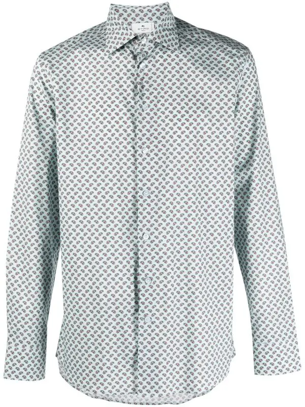 Etro Paisley-print Cotton Shirt - Blue