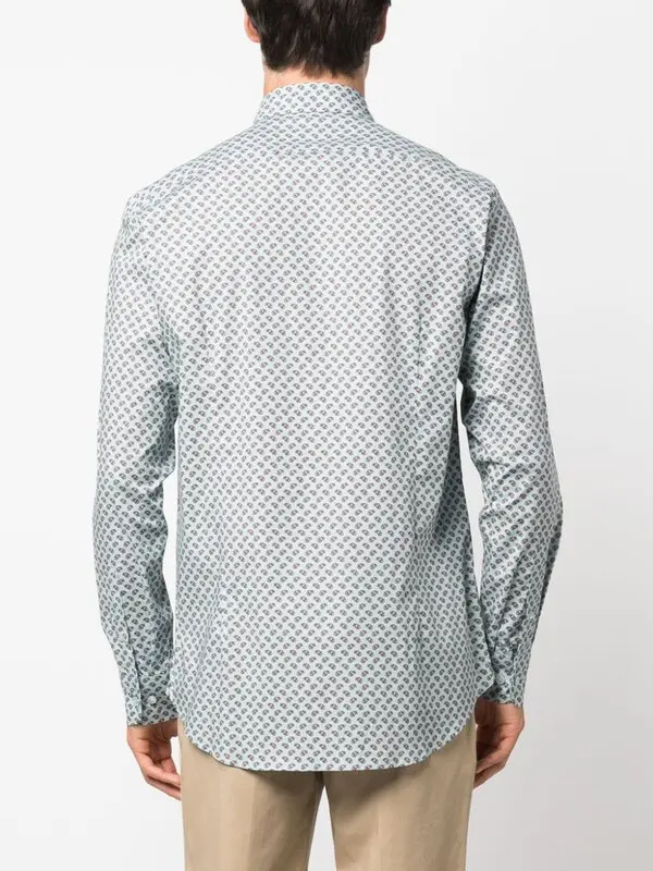 Etro Paisley-print Cotton Shirt - Blue