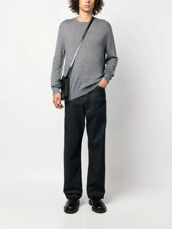 JIL SANDER Crew-neck Wool Jumper - Grey