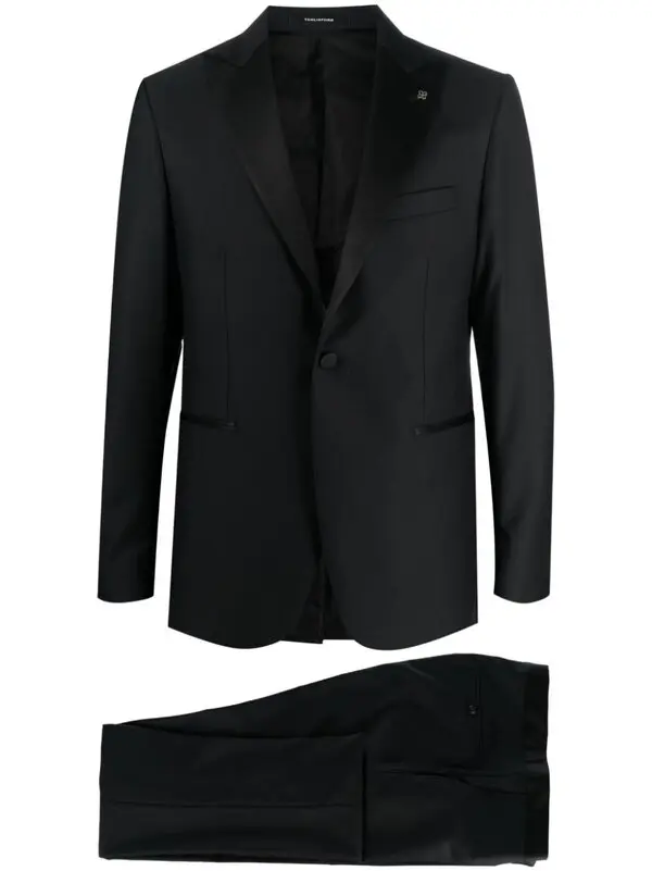 Tagliatore Single-breasted Virgin Wool Suit - Black