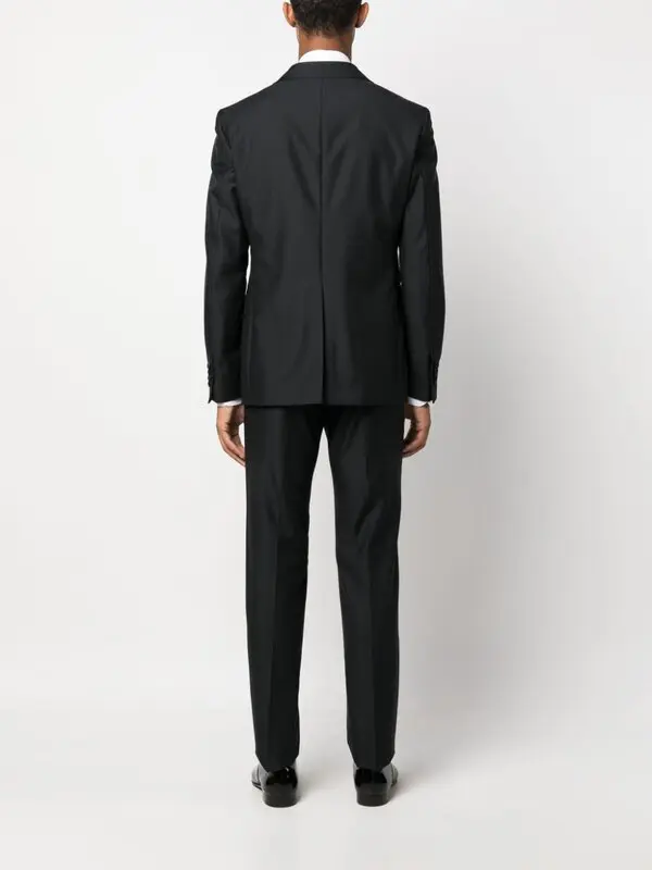 Tagliatore Single-breasted Virgin Wool Suit - Black