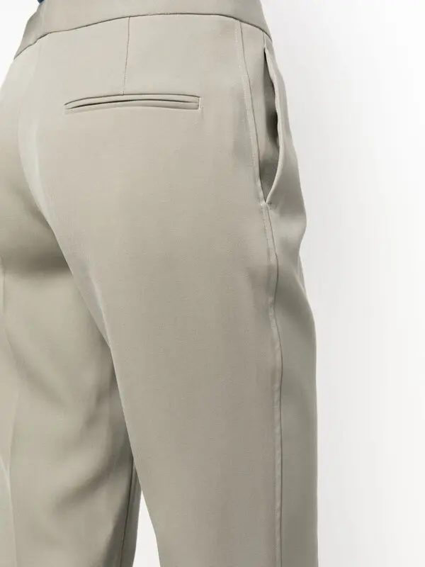 JIL SANDER Straight-leg Wool Trousers - Green