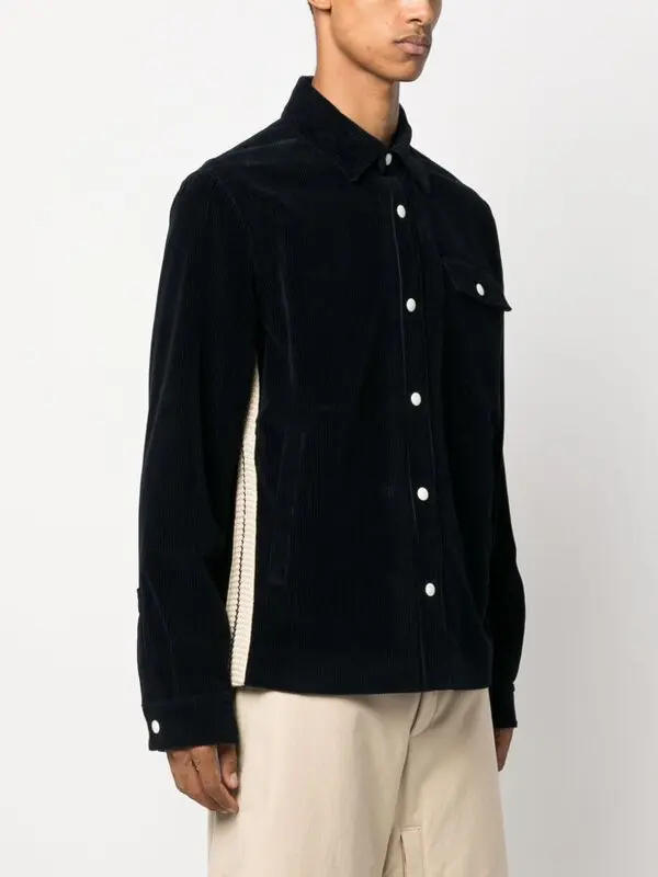 Palm Angels Crochet-stripe Corduroy Shirt Jacket