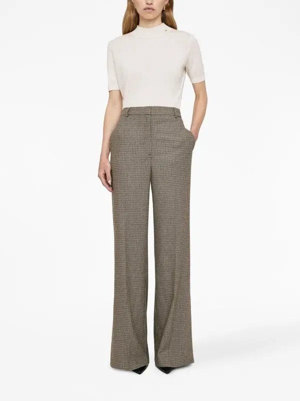 ANINE BING Lyra Houndstooth Trousers