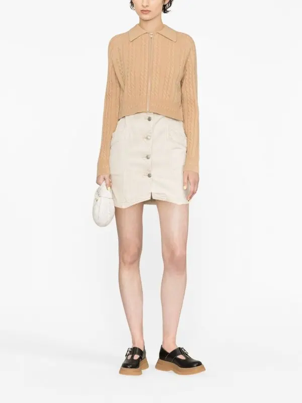 Sandro Cable-knit Cropped Cardigan