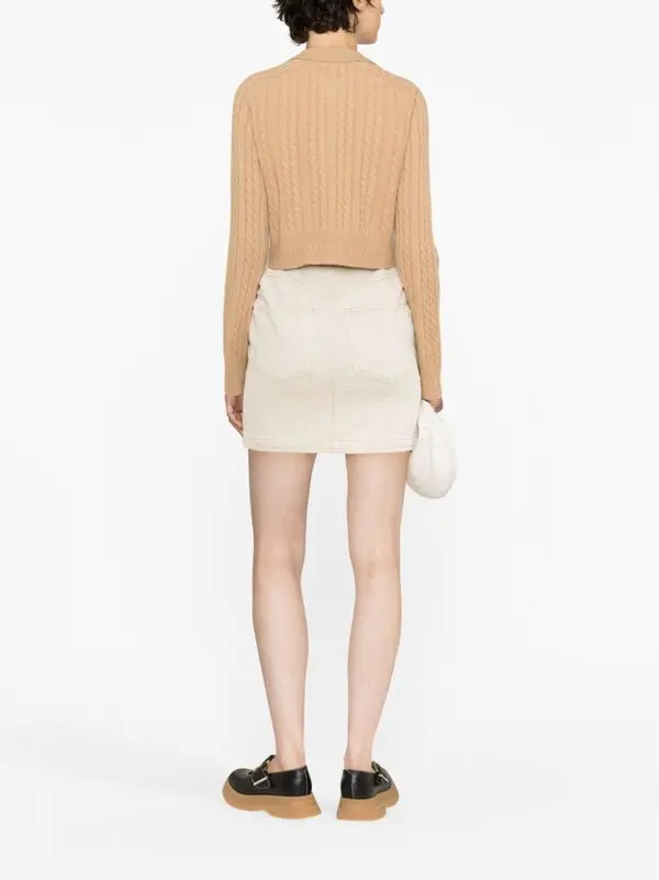 Sandro Cable-knit Cropped Cardigan