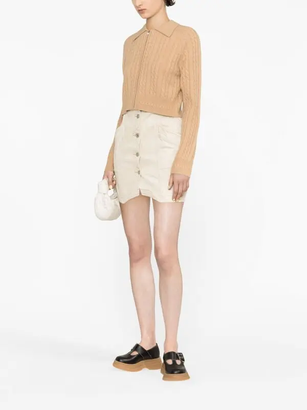 Sandro Cable-knit Cropped Cardigan