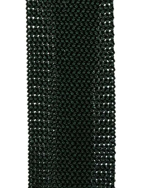 FURSAC Crochet-knit Silk Tie - Green