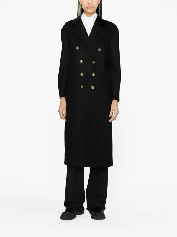 Sandro Double-breasted Midi Coat