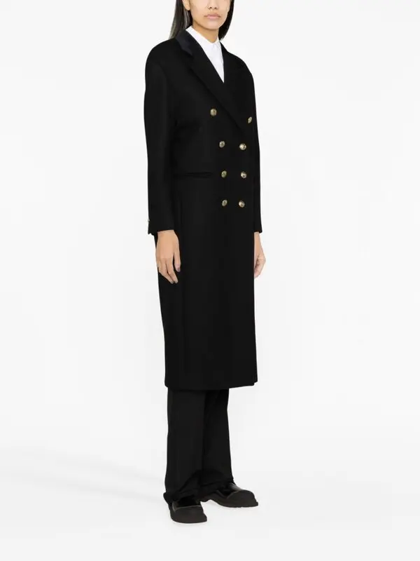 Sandro Double-breasted Midi Coat