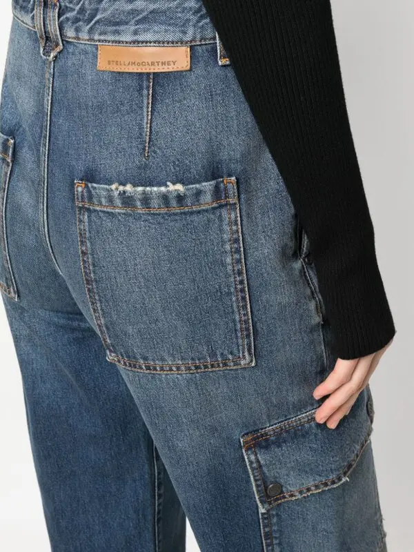 Stella McCartney Cargo-pockets Straight-leg Jeans - Blue