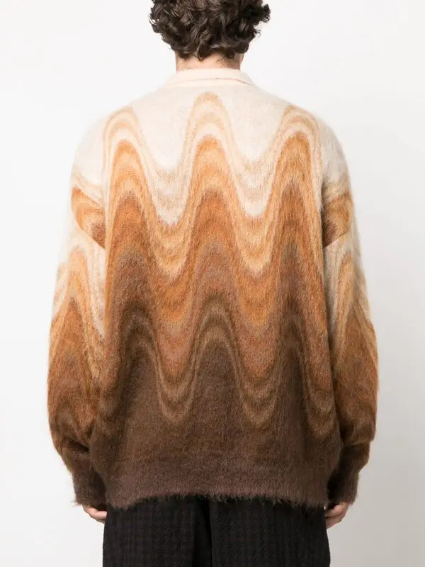 Etro Wave-pattern Polo-collar Jumper