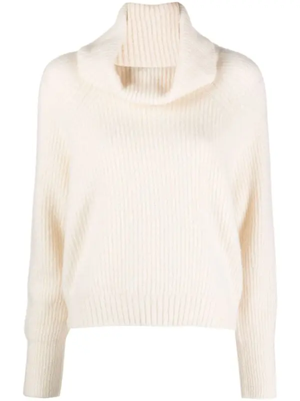 ALLUDE Cowl-neck Fine-knit Jumper