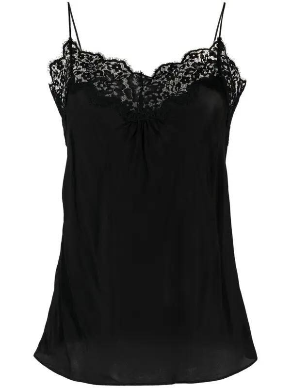 Zimmermann Lace-trim Ruched Tank Top