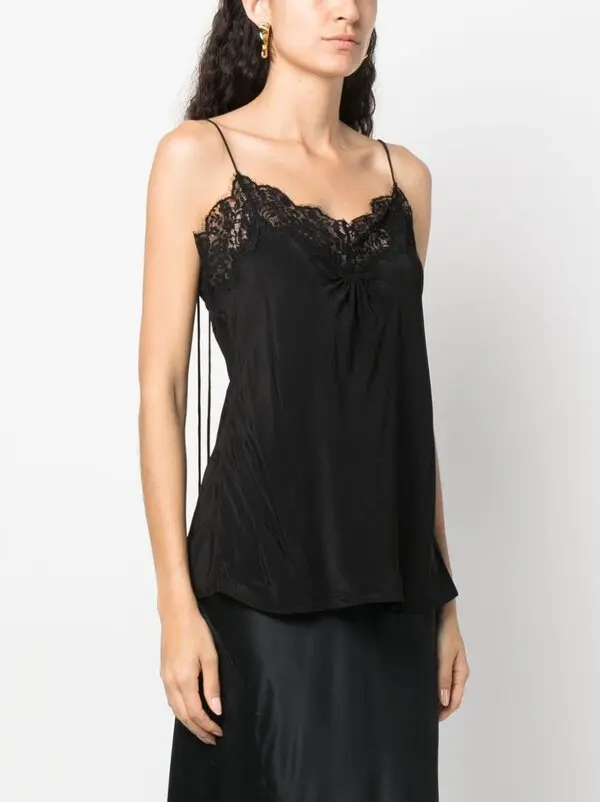 Zimmermann Lace-trim Ruched Tank Top